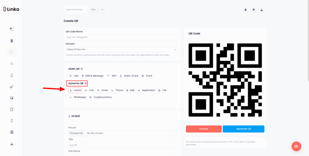 How to Generate a QR Code For vCard - Free vCard QR Code