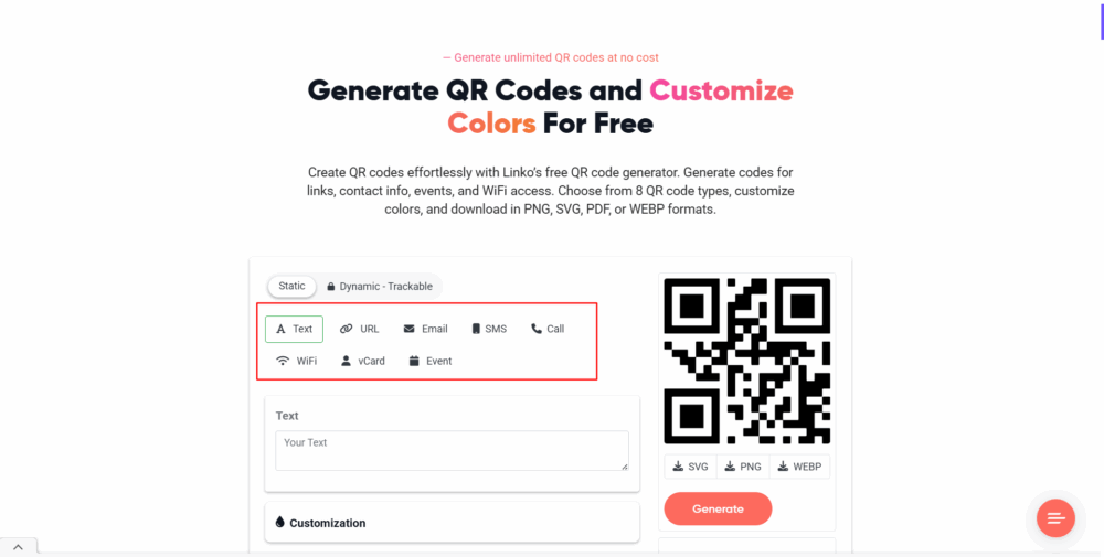 Free QR Code Generator – Create QR Codes with Custom Colors